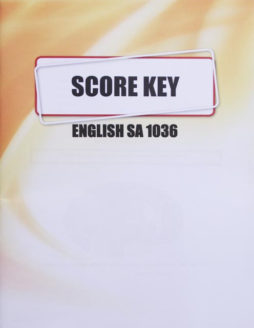 English SA KEY 1036 (03/15) – Accelerated Education Enterprises